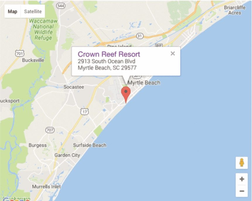 Complete Map Of Myrtle Beach Resorts